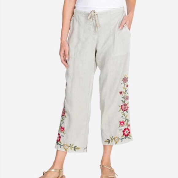 Johnny Was | Pants & Jumpsuits | Johnny Was Hulda Linen Pant In Sand M ...